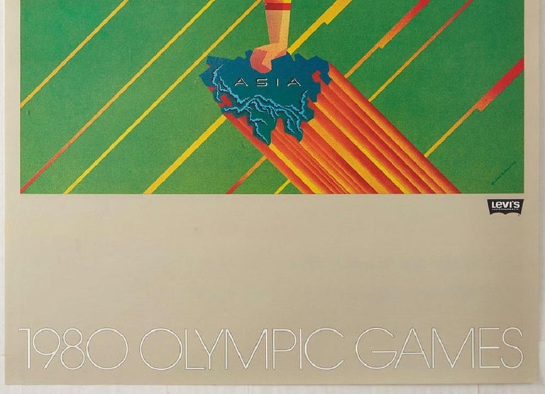 Michael Manwaring - Original Vintage Sport Poster Levi's Moscow 1980 ...