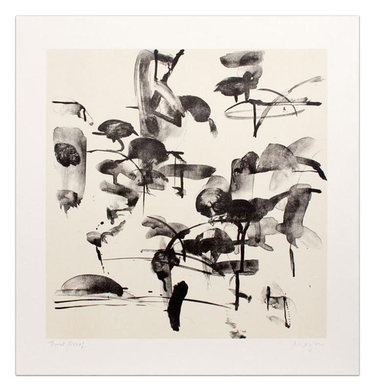 Michael Mazur - "Thaw I" Michael Mazur Lithograph in Black and White ...