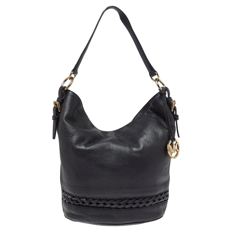 Michael Michael Kors Black Leather Hobo For Sale at 1stDibs