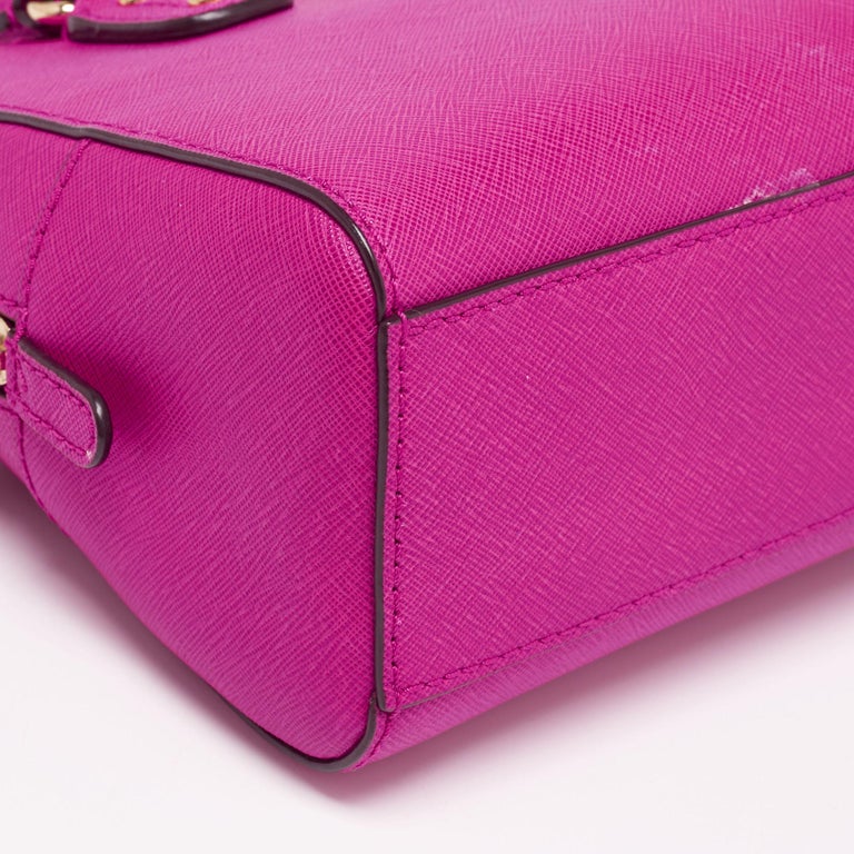 MICHAEL Michael Kors Fuchsia Leather Mini Cindy Satchel For Sale at 1stDibs