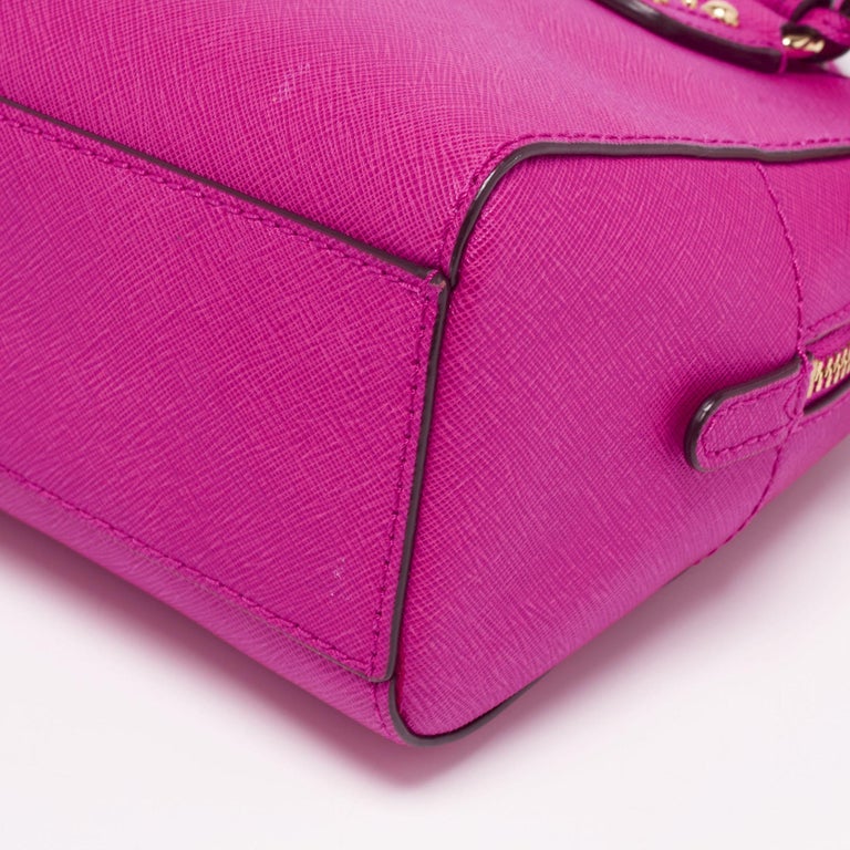MICHAEL Michael Kors Fuchsia Leather Mini Cindy Satchel For Sale at 1stDibs