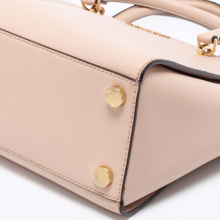 MICHAEL Michael Kors Light Beige Saffiano Leather Large Ellis Satchel ...