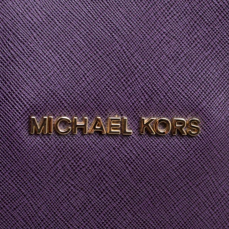 Michael Michael Kors Purple Leather Shopper Tote For Sale at 1stDibs