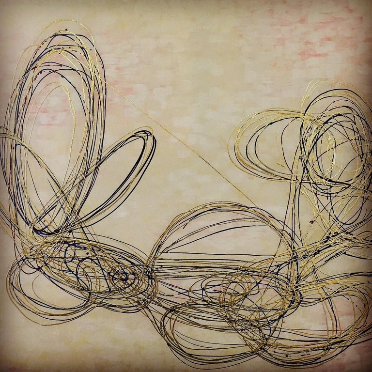 Michael O'Briant - Slinky Fight, Abstract Painting, American Artist ...