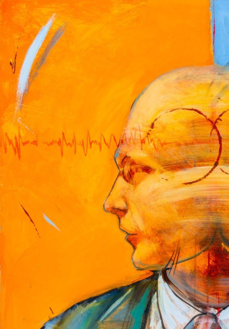 Michael Paraskevas Figural Composition Acrylic For Sale at 1stDibs