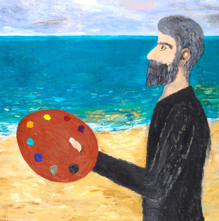 Michael Pauker - Artist's Dream II - Figure Painting on Beach, Surreal ...