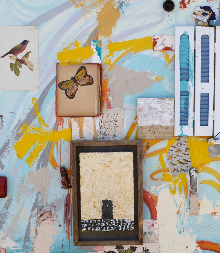 Michael Pauker - Assemblage with Mirror on Monumental Canvas For Sale ...