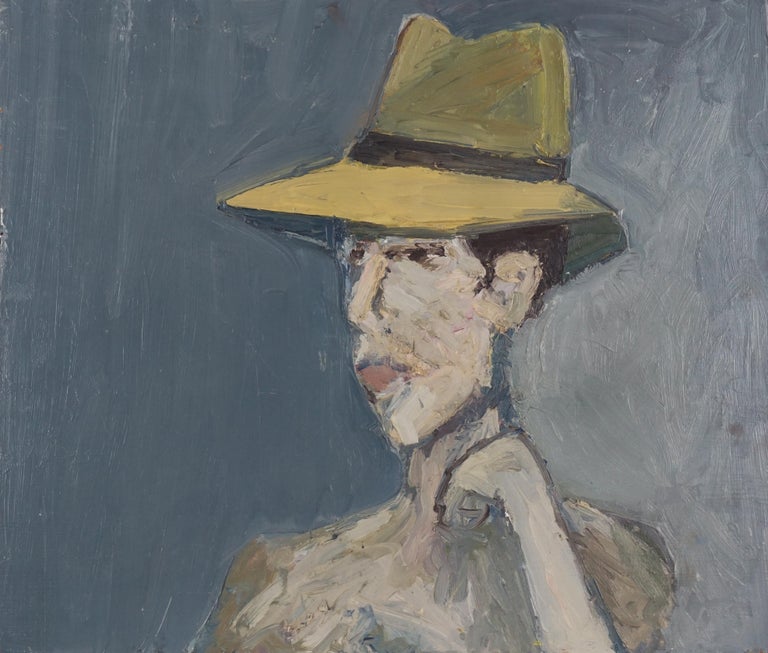 Michael Pauker - Man in Green Hat Bay Area Figurative Movement at 1stDibs