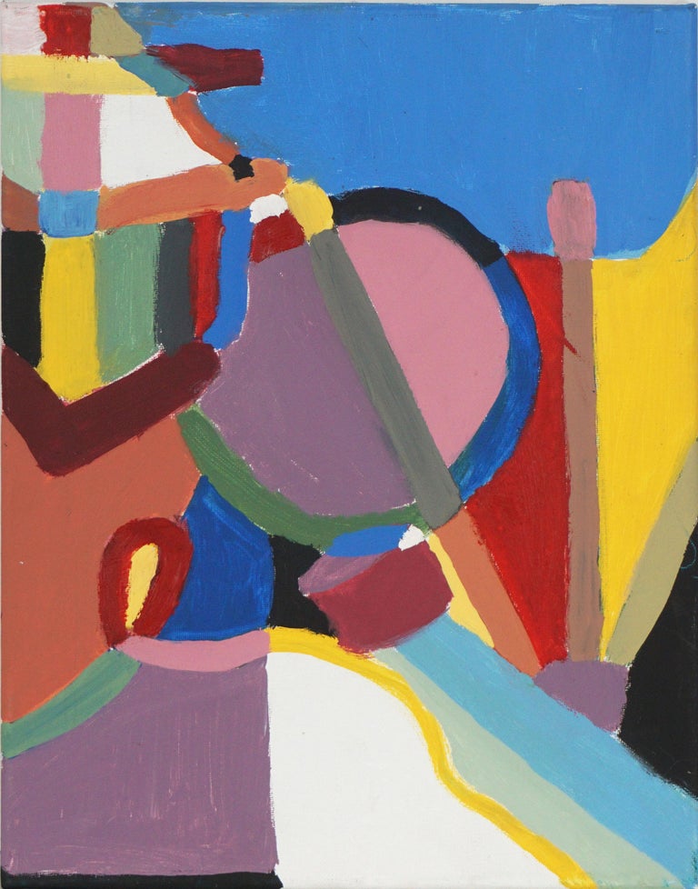 Michael Pauker - Small Abstracted Color Field Painting -- Matchsticks ...