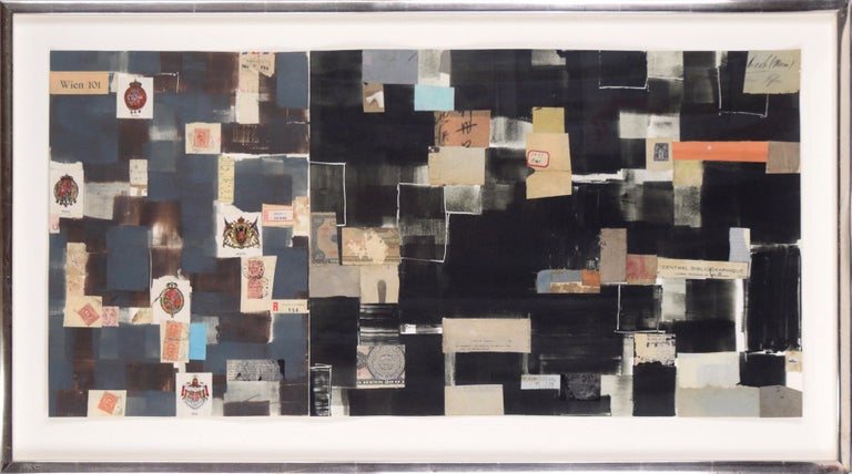 Michael Pauker - Wien 101 - Chine Colle Watercolour with Collage For ...