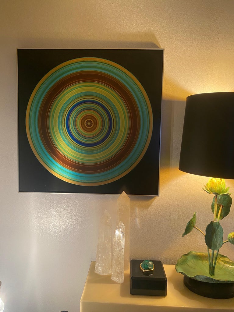 Michael Piquette Op Art Aluminum Decorative Wall Art For Sale at 1stDibs