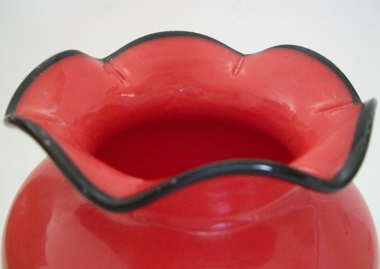 Michael Powolny - Loetz - Bohemian Red Tango Glass Vase - C.R., Early ...