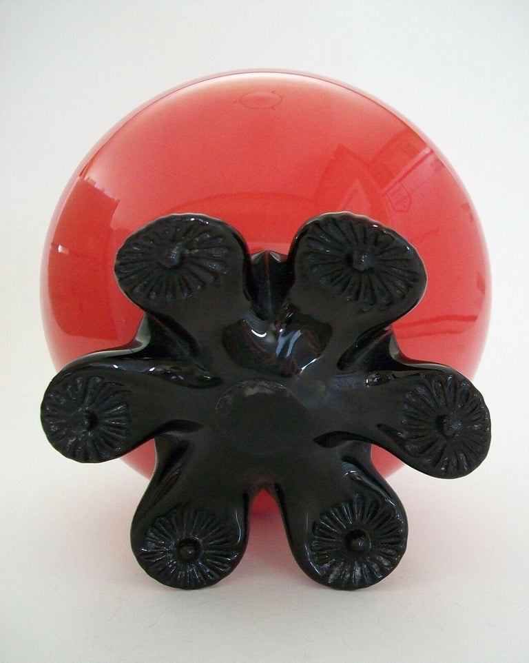 Michael Powolny - Loetz - Bohemian Red Tango Glass Vase - C.R., Early ...