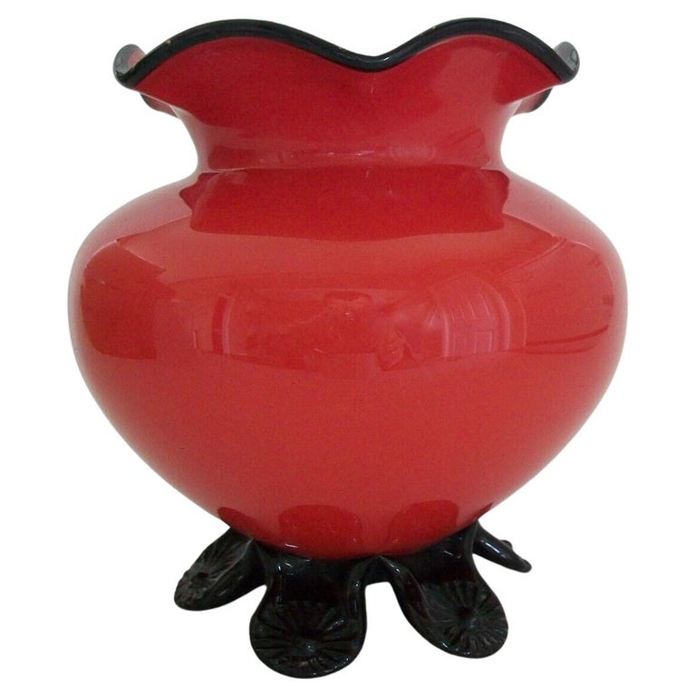 Michael Powolny - Loetz - Bohemian Red Tango Glass Vase - C.R., Early ...