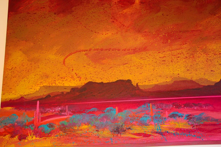 Michael Raburn "Dawsons View" Southwestern Landscape Signed Large Art ...