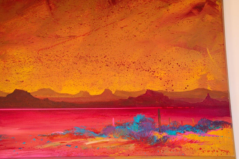 Michael Raburn "Dawsons View" Southwestern Landscape Signed Large Art ...