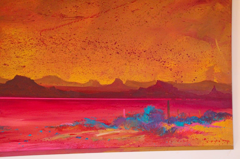 Michael Raburn "Dawsons View" Southwestern Landscape Signed Large Art ...