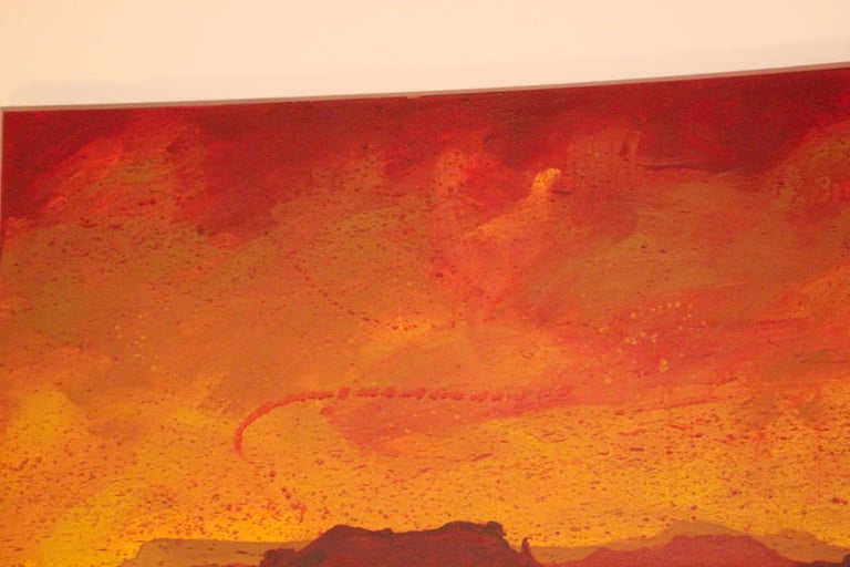 Michael Raburn "Dawsons View" Southwestern Landscape Signed Large Art ...