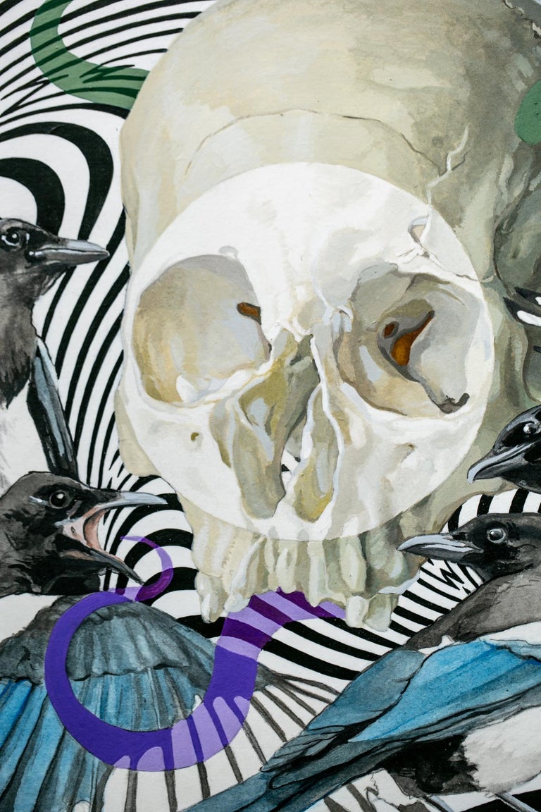 Michael Reedy - "His Own Self", Figurative Painting, Gouache and ...