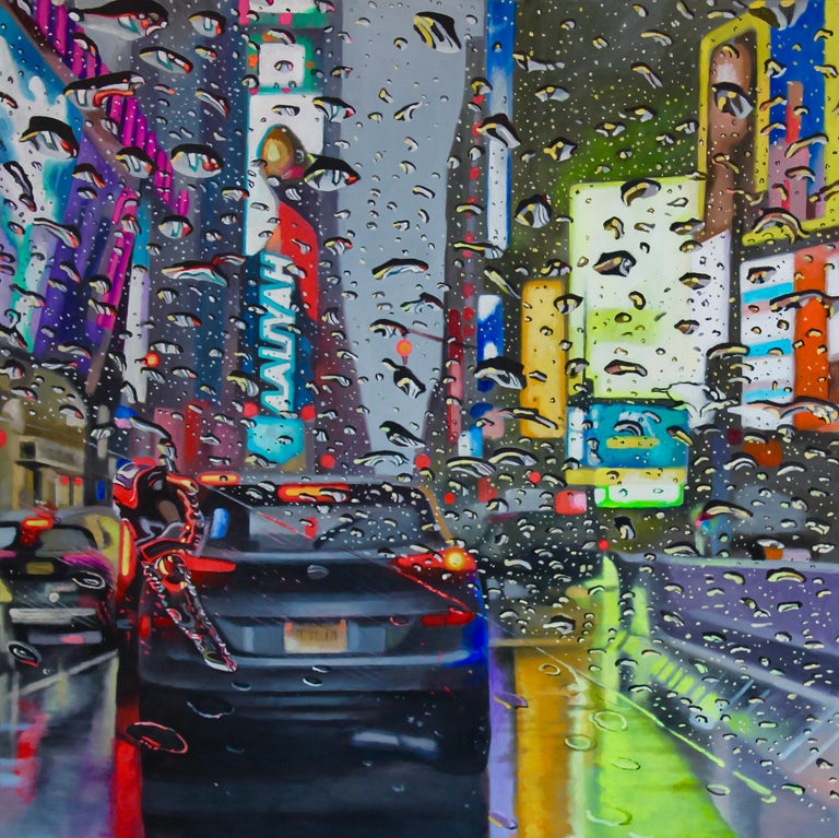 Michael Steinbrick - Electric Rains - cityscape neon vibrant realism ...