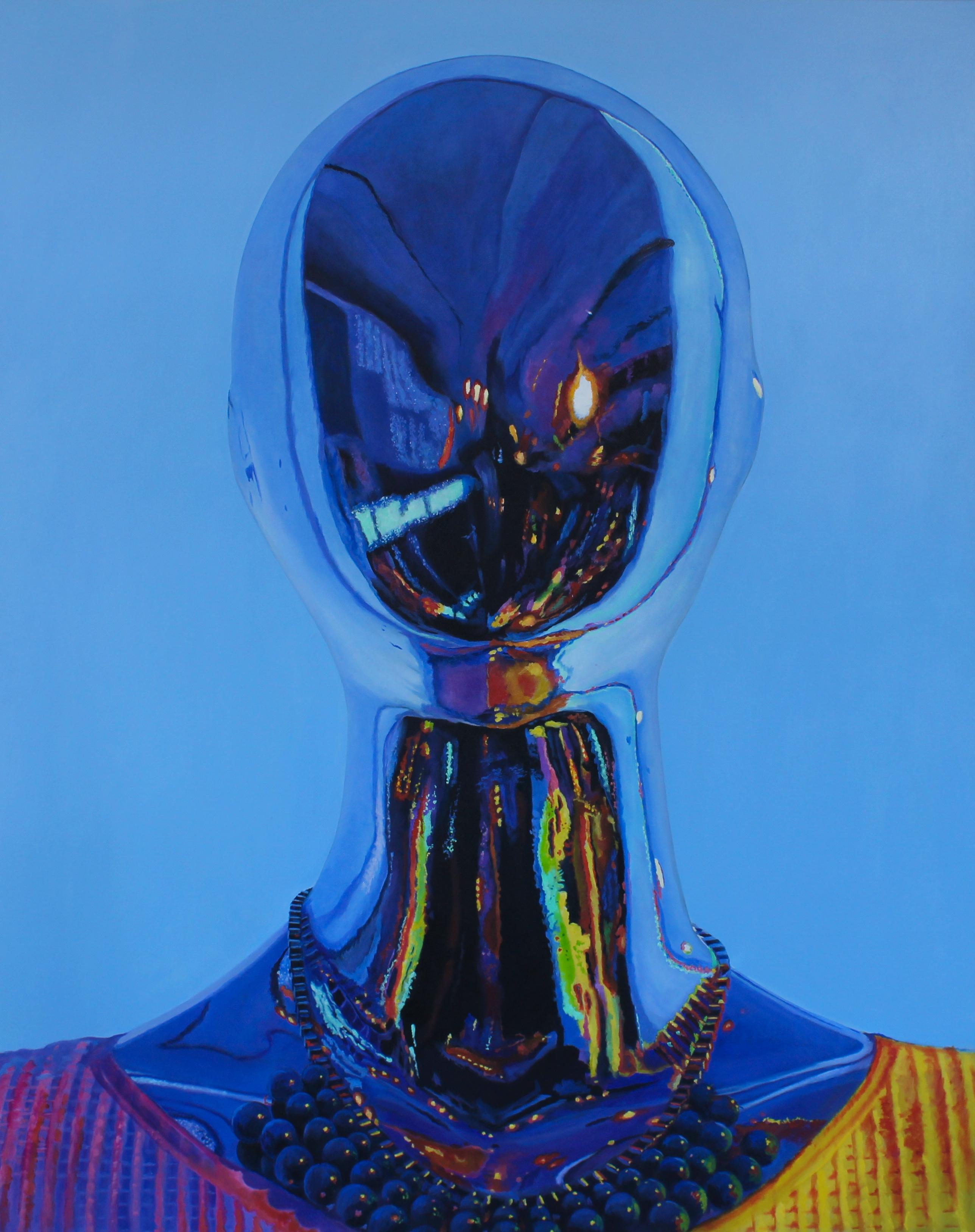 Michael Steinbrick - Shine On - peinture à l'huile figurative de visage ...