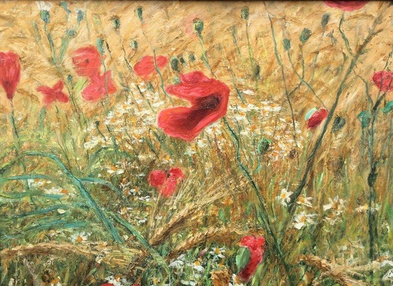 Michael Strang - Poppies In Barley Field, Contemporary English ...