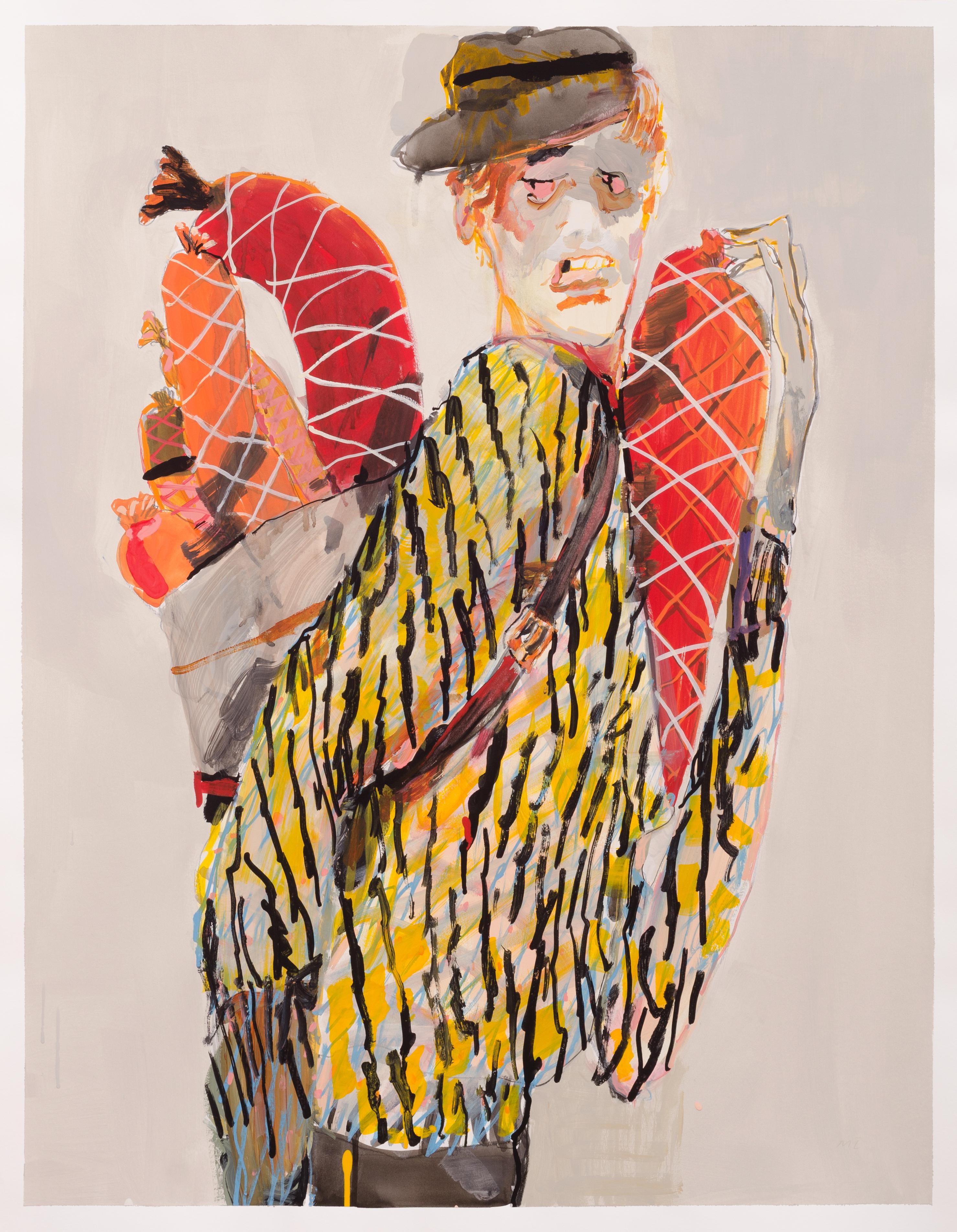 Galia Gluckman - Lito, acrylic paint, pigment ink and collage on cotton ...