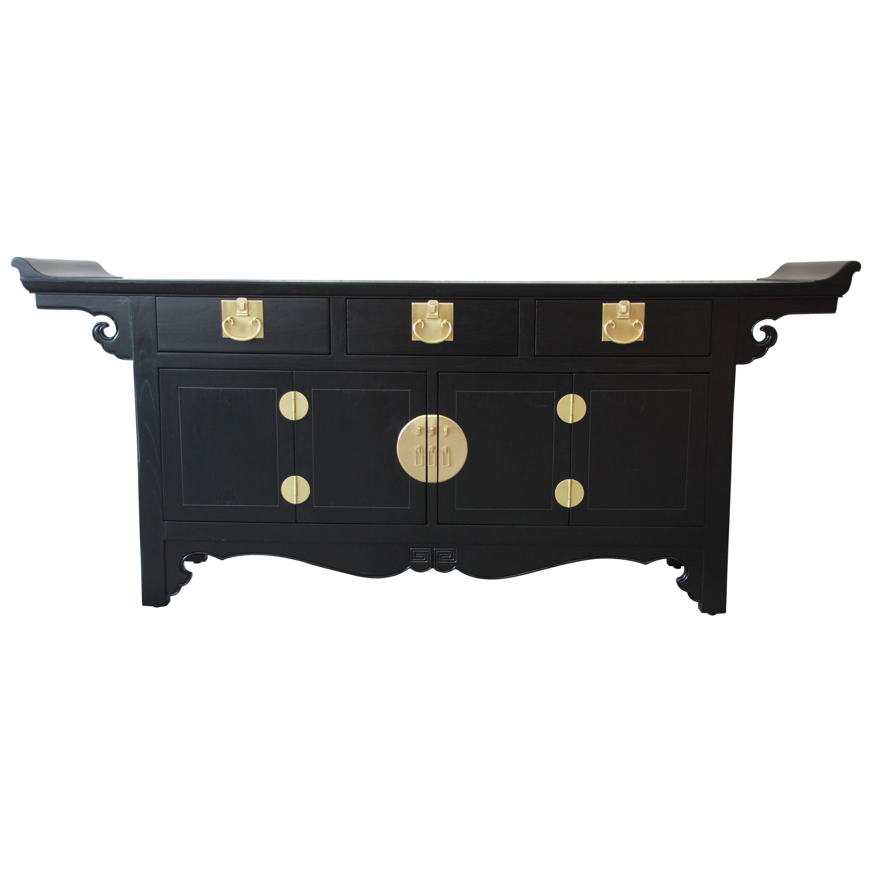 Michael Taylor for Baker Far East Collection Chinoiserie Sideboard Credenza at 1stDibs