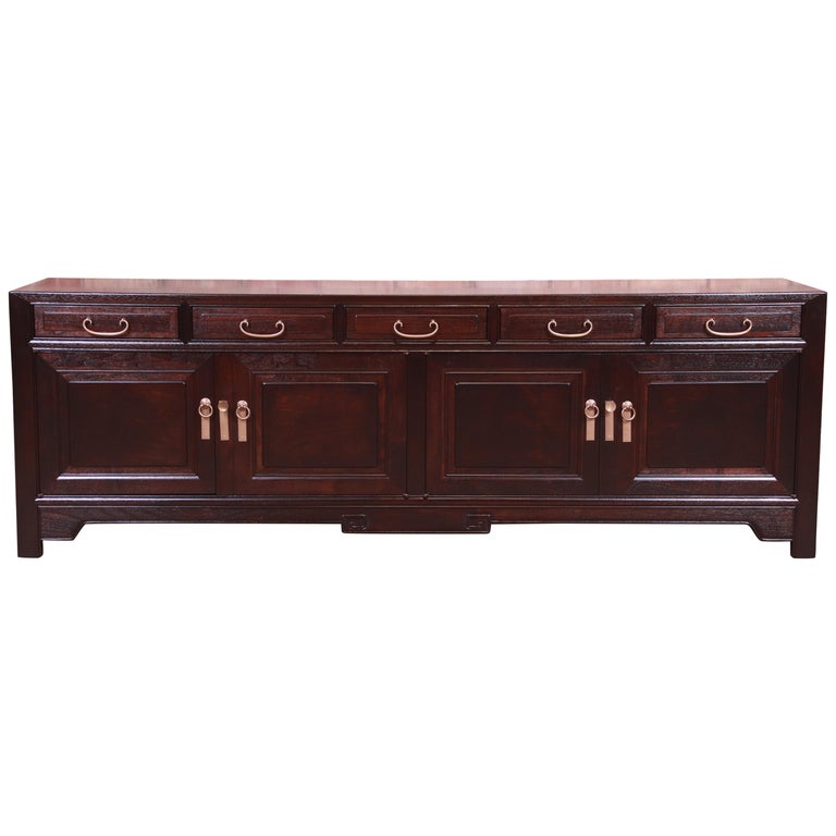 Michael Taylor for Baker Far East Collection Sideboard Credenza, Refinished at 1stDibs