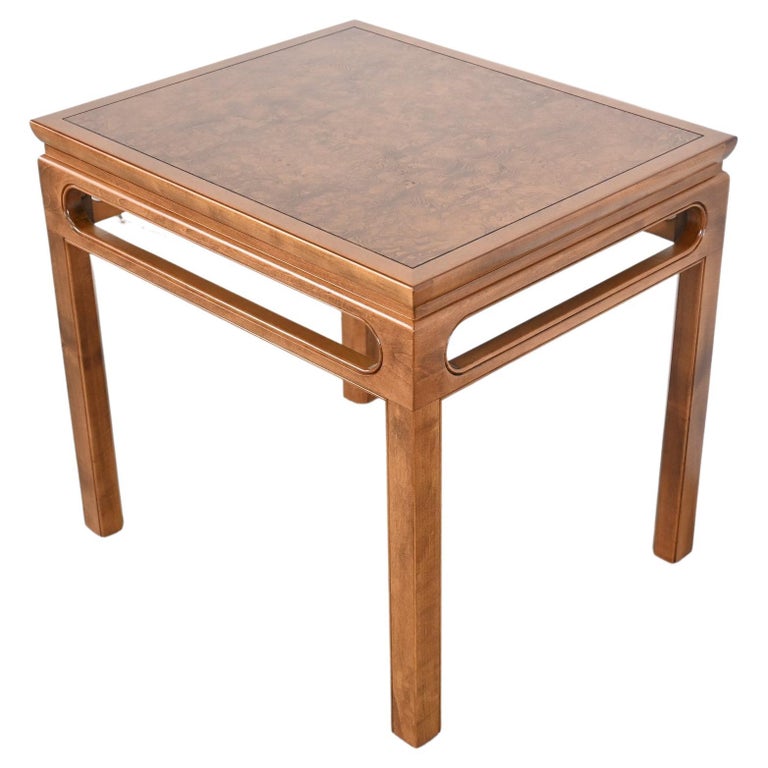 Michael Taylor for Baker Mid-Century Chinoiserie Rectangular End Table ...