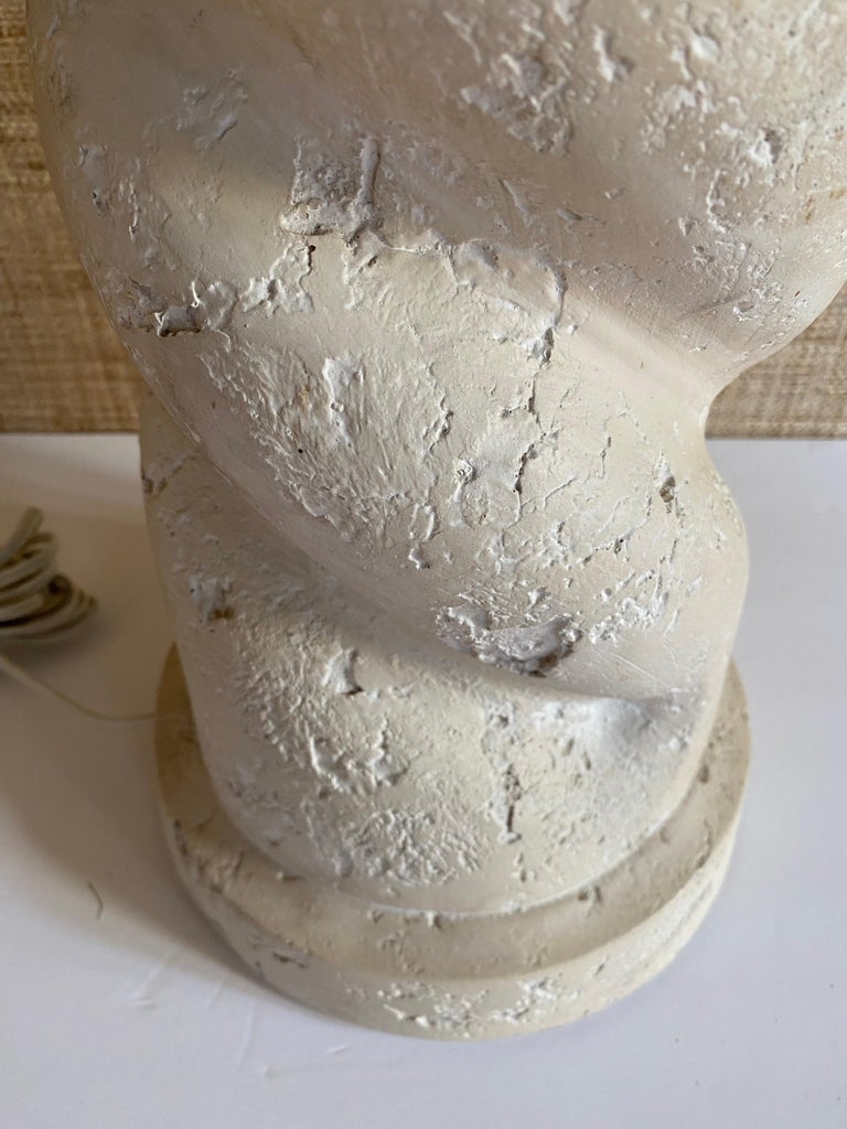 Michael Taylor Style Sculptural Modern Plaster Twist Spiral Column ...