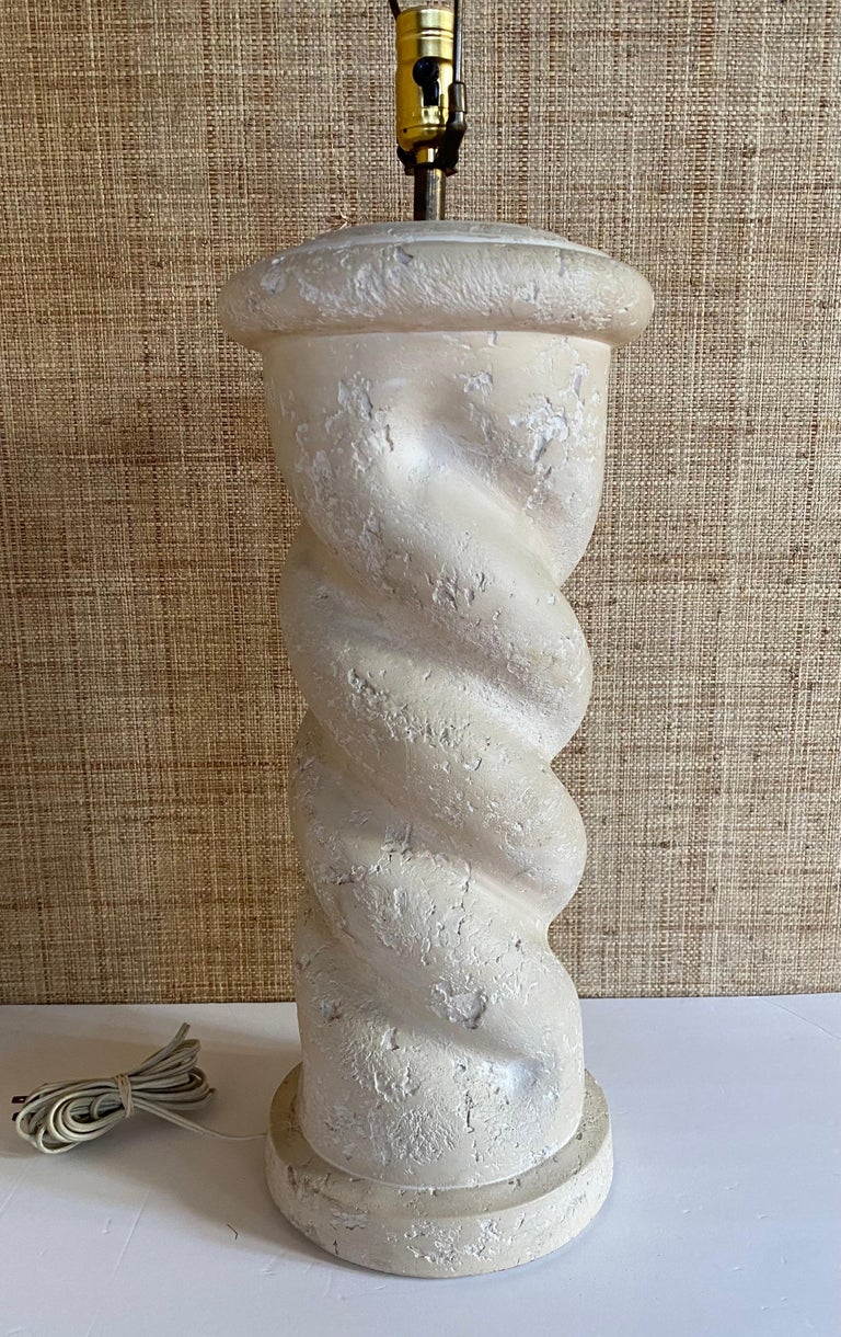 Michael Taylor Style Sculptural Modern Plaster Twist Spiral Column ...