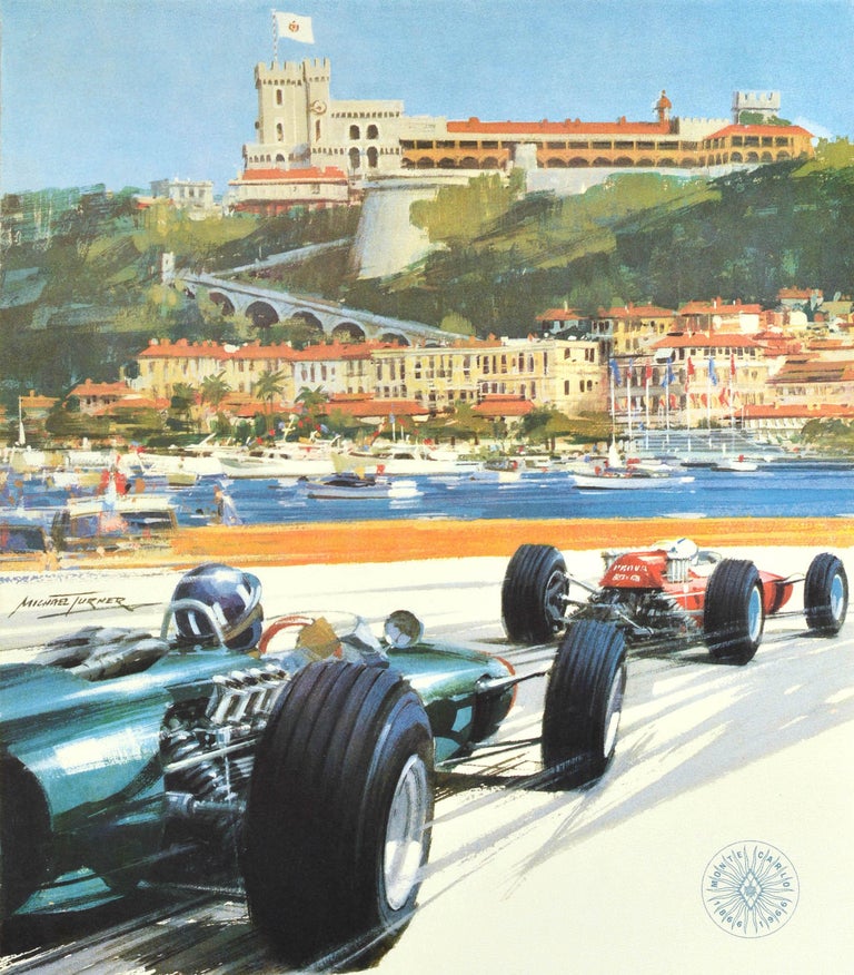 Michael Turner - Original Vintage Motorsport Poster Monaco Grand Prix ...