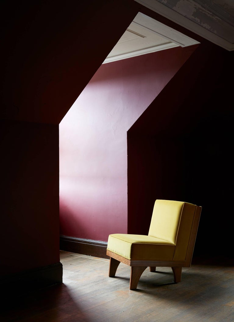 Midcentury, Line Lounge Chair by Michael van Beuren, Walnut and Velvet ...