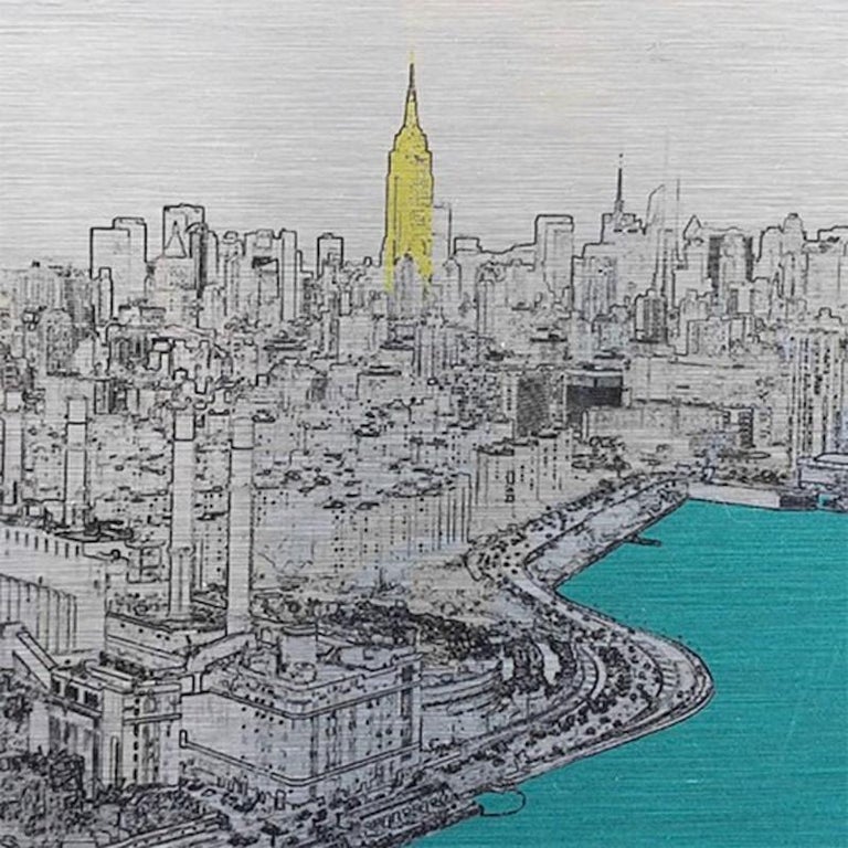 Michael Wallner - Manhattan From Above 2, limited edition print, New ...