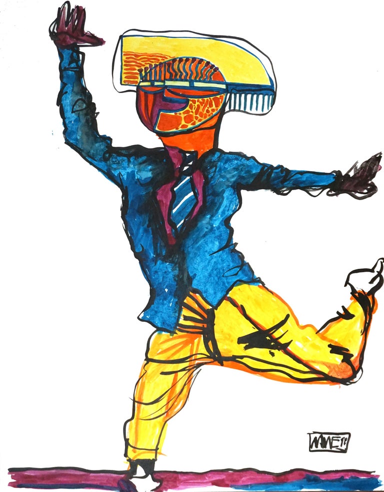 Michael William Eggleston - Modernist Abstract Dancing Figure For Sale ...