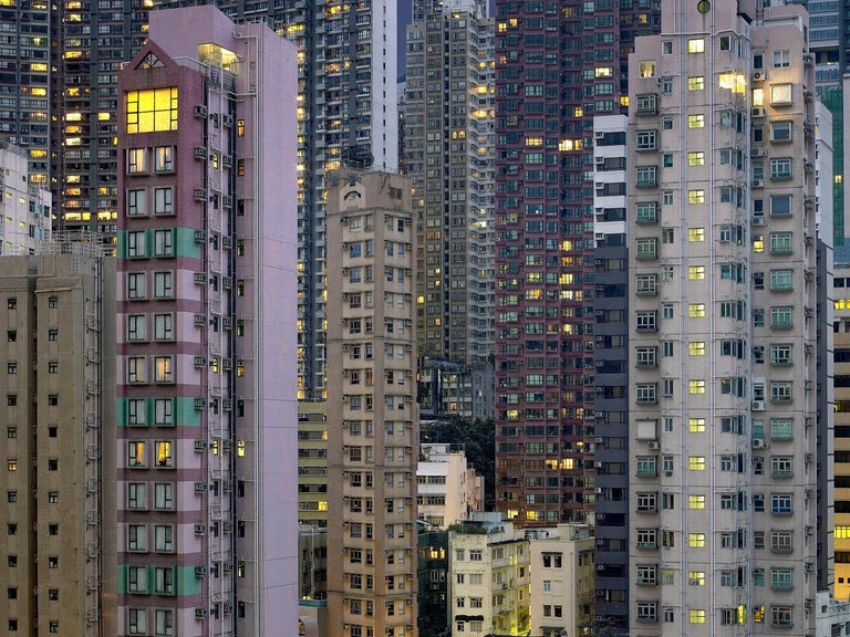 Michael Wolf - Night #20 – Michael Wolf, City, Rooftops, Skyscraper ...