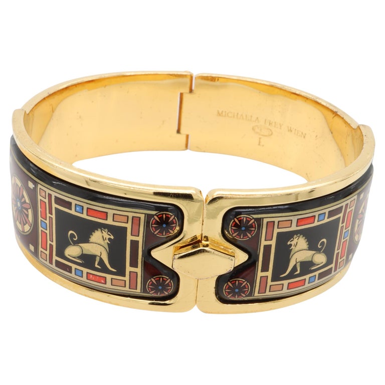 Michaela Frey Wien Bracelet jonc à charnières vintage en plaqué or 24 ...