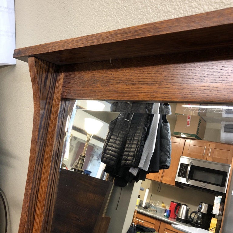 Michaels Furniture Mission Oak Mirror For Sale at 1stDibs