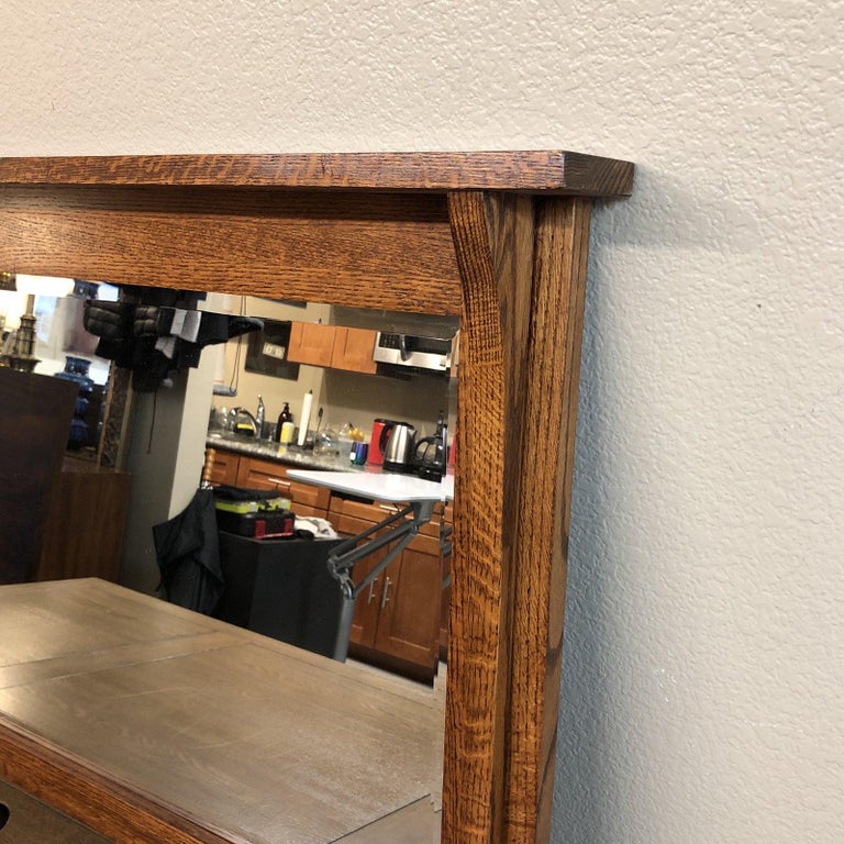 Michaels Furniture Mission Oak Mirror For Sale at 1stDibs