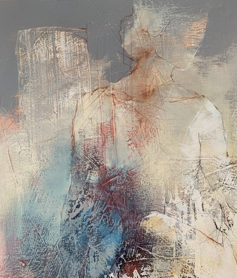 Michał Bajsarowicz - A nude - Contemporary Figurative Acrylic Painting, Abstraction, Polish art ...