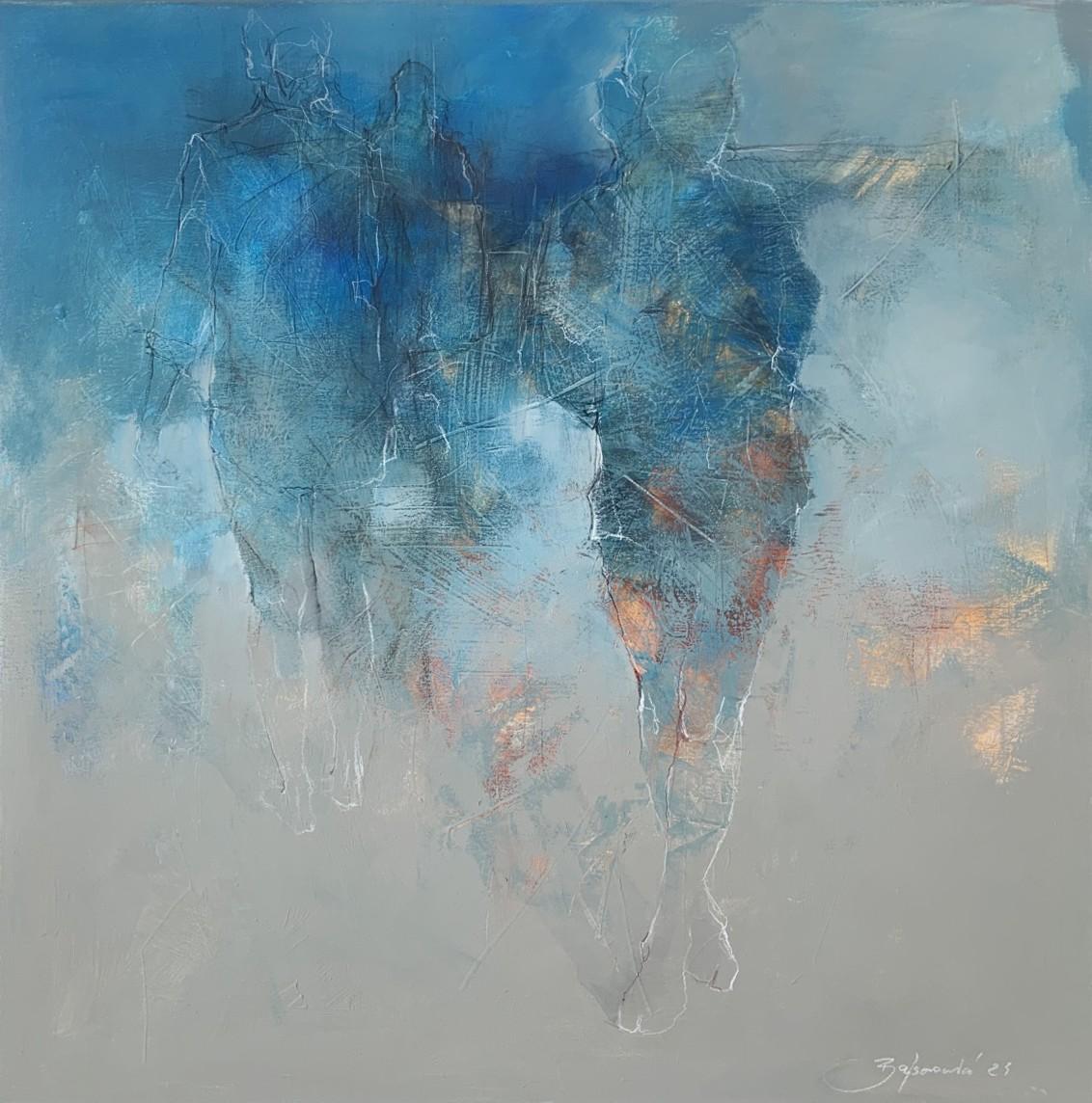 Michał Bajsarowicz - Un desnudo - Pintura acrílica figurativa contemporánea, abstracción, arte ...