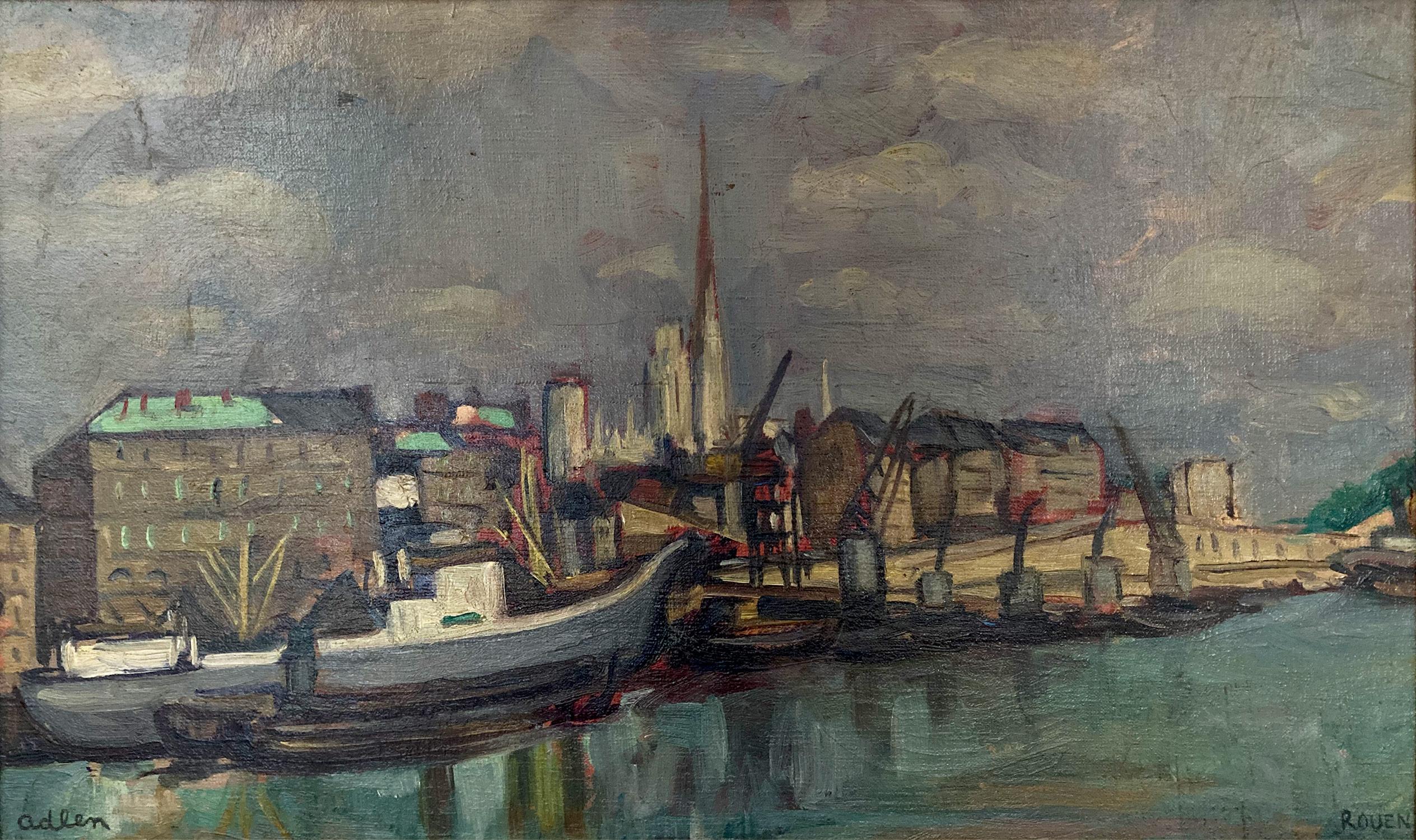 Michel Adlen - "Le Porte Rouen" Impressionist Russian 20th Century ...