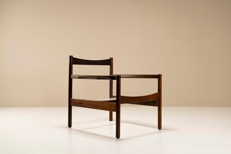 Michel Arnoult Ouro Preto Lounge Chair in Imbuia Wood with Ottoman ...
