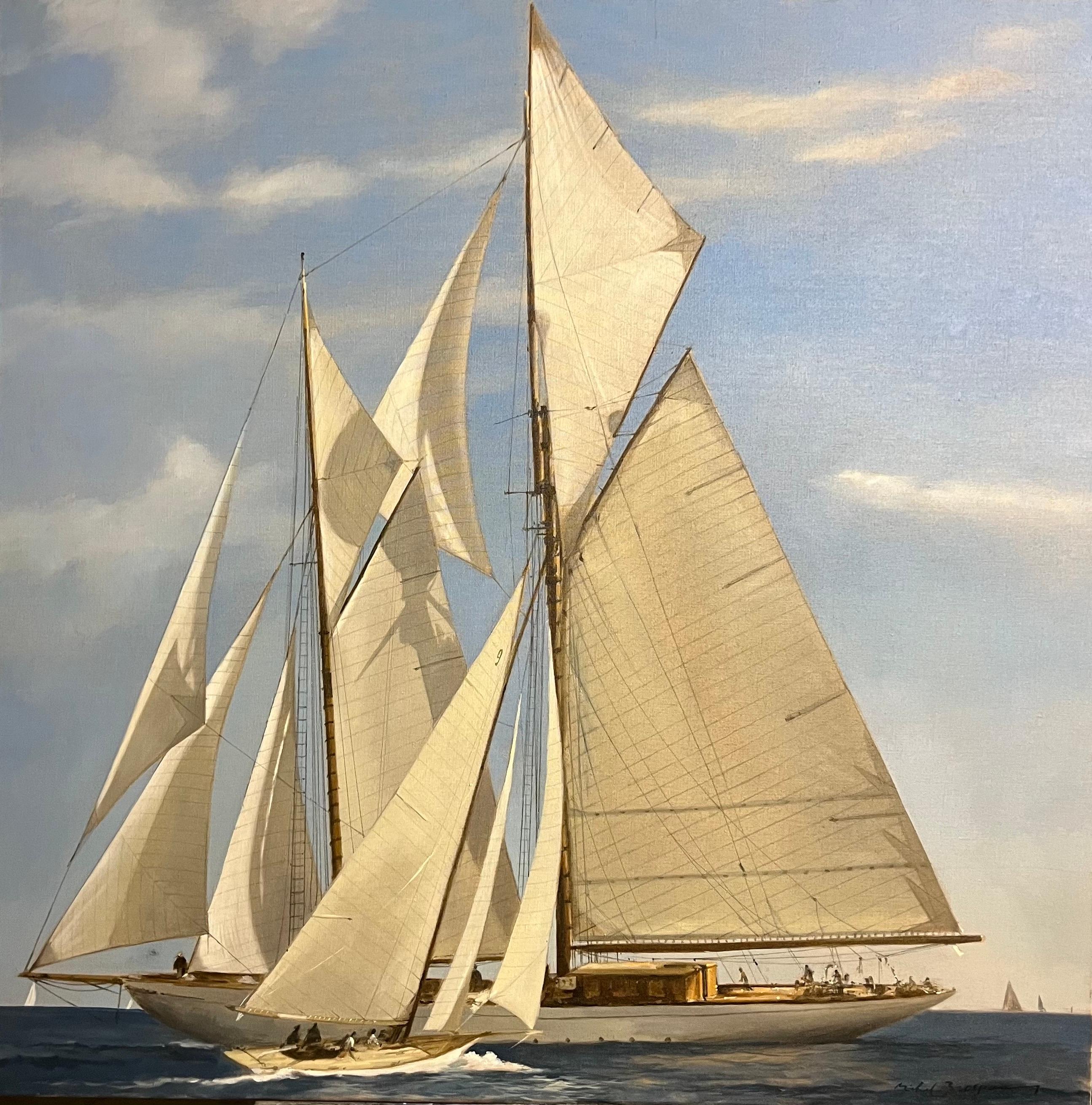 Janine Robertson - "Into Autumn" light blue sky rests over a marsh ...