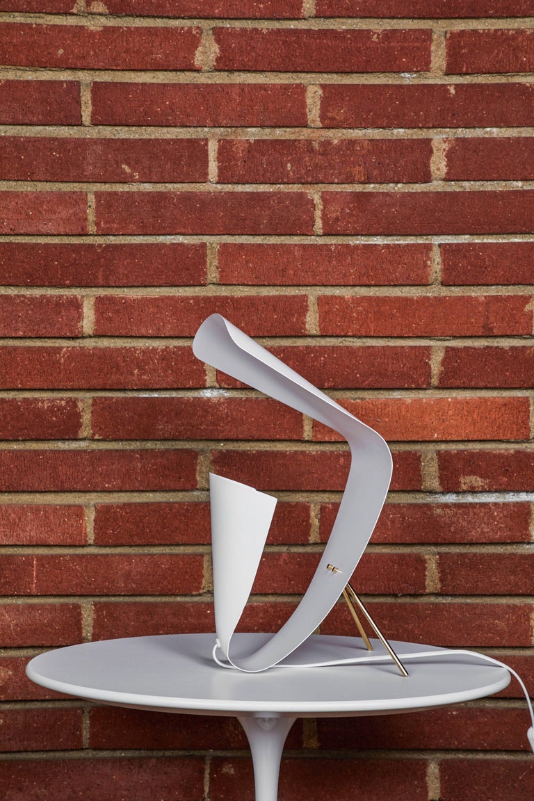 Michel Buffet 'B 201' Black and White Table Lamp at 1stDibs