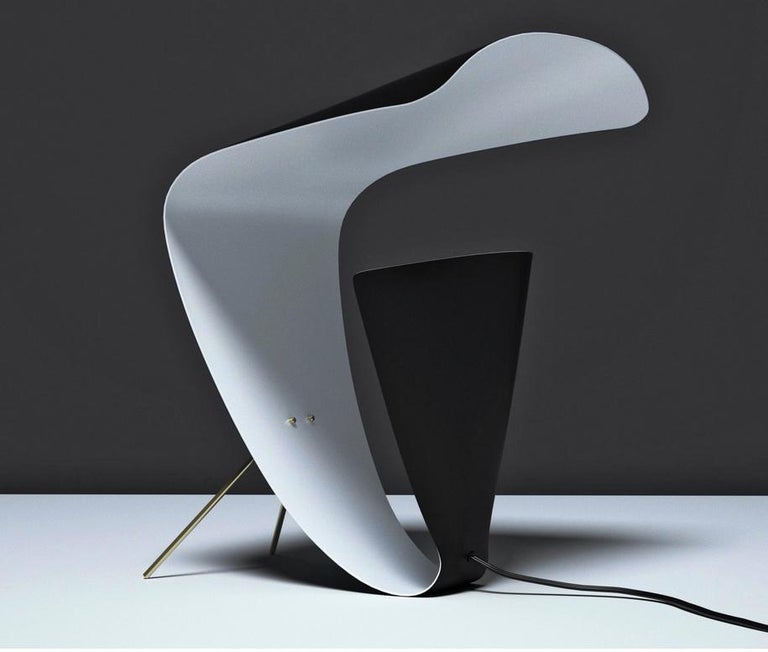 Michel Buffet Mid-Century Modern Black B201 Desk Lamp For Sale at 1stDibs