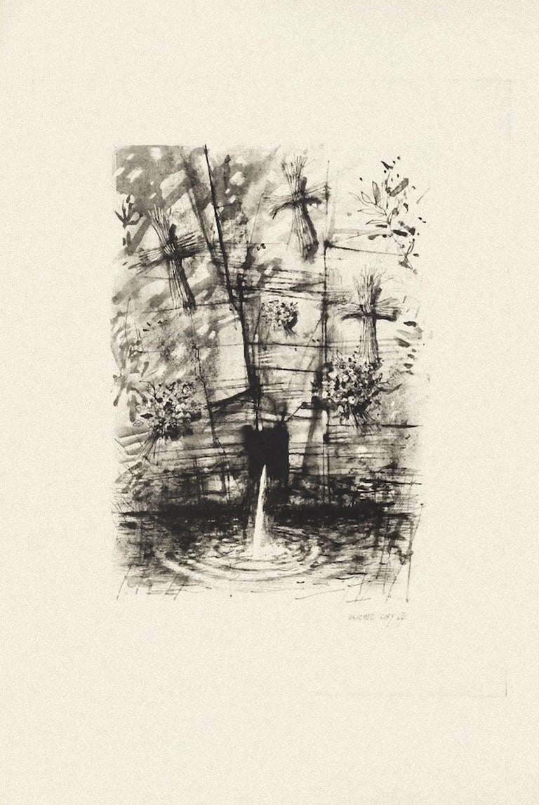 Michel Ciry - Fountain - Original Etching by Michel Ciry - 1964 For ...