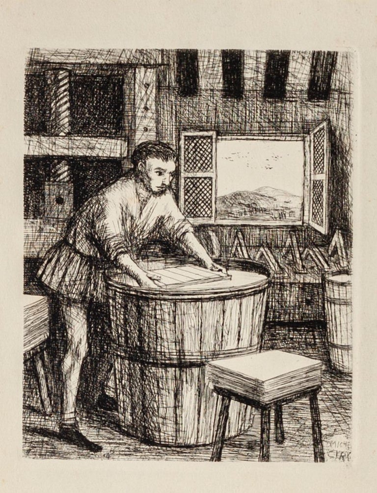 Michel Ciry - The Fabricator- Etching by Michel Ciry - 1960s For Sale ...