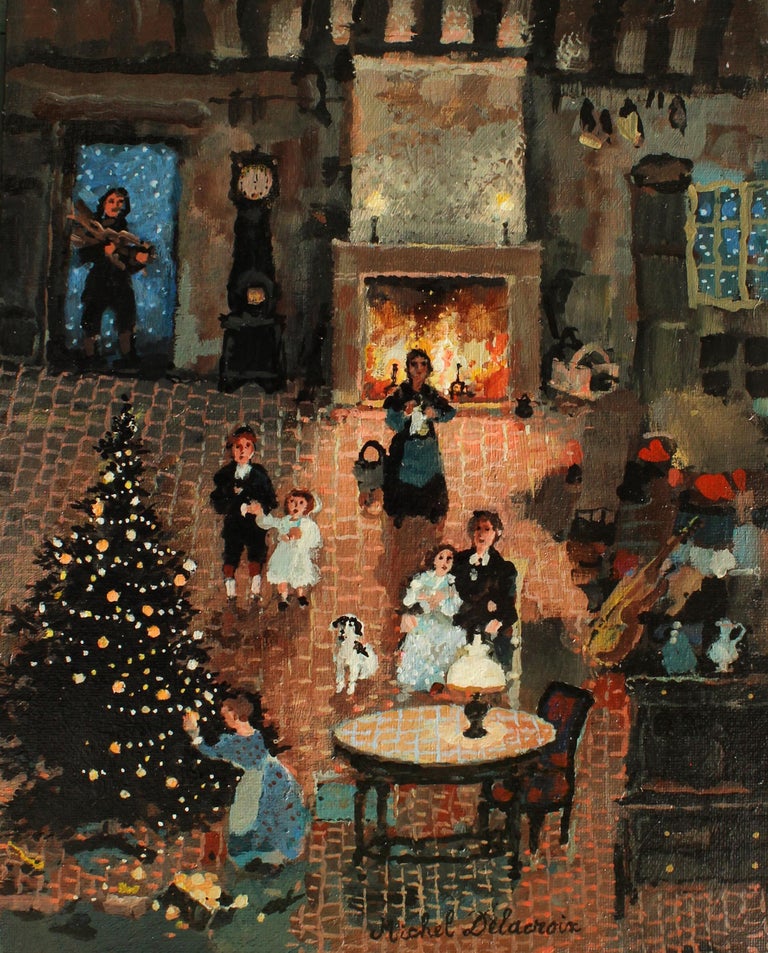 Michel Delacroix - "Prepartifs de Noel" Naif, Nostalgic Parisian Family ...